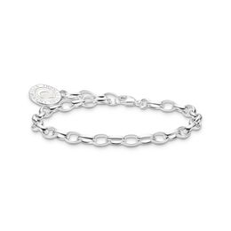 Thomas Sabo Member Charm-Armband mit weißem Charmista Coin Silber