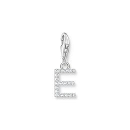 Thomas Sabo Charm-Anhänger Buchstabe E mit weißen Steinen Silber