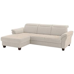 Home Affaire Ecksofa Solvei, mit Recamierenabschluß und Sitztiefenverstellung, beige