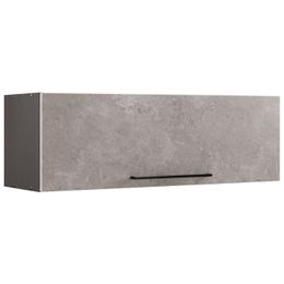 HELD MÖBEL HELD MÖBEL Klapphängeschrank Tulsa 100 cm breit, mit 1 Klappe, schwarzer Metallgriff, MDF Front, grau