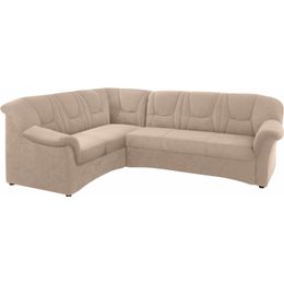 DOMO collection Ecksofa Sarafina L-Form, wahlweise mit Bettfunktion, optional mit Federkern, beige