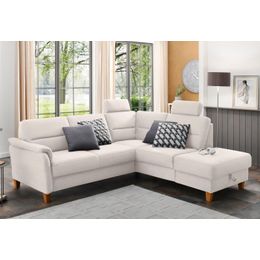 Home Affaire Ecksofa Palmera L-Form, Federkern, wahlweise mit Bettfunktion und mit/ohne Stauraum, beige