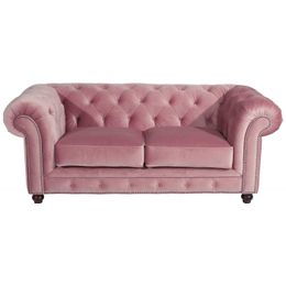 Max Winzer® Chesterfield-Sofa Old England, im Retrolook, Breite 192 cm, rosa
