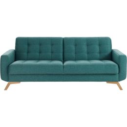 exxpo - sofa fashion 3-Sitzer Fiord, mit Bettfunktion und Bettkasten, grün