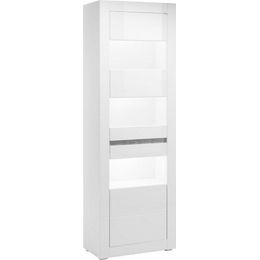 Inosign Vitrine Carat Höhe 198 cm, zwei Leisten angeliefert, 1 x grau, 1 x weiss, weiß