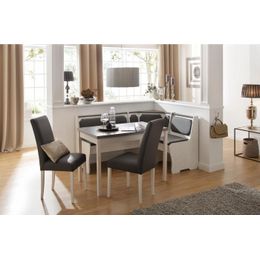 Home Affaire Essgruppe Spree, (Set, 5-tlg), bestehend aus Eckbank, Tisch und 2 Stühlen, grau|weiß