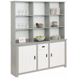 Home Affaire Buffet Kampen Breite 158 cm, grau|weiß