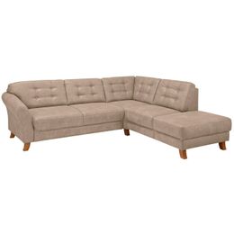 Home Affaire Ecksofa Trondheim L-Form, mit Federkern, beige