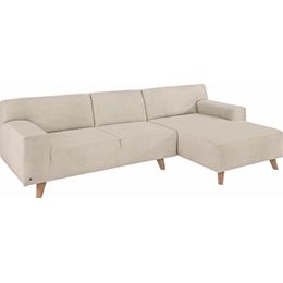 Tom Tailor HOME Ecksofa NORDIC PURE, mit Recamiere, im Retrolook, Füße Buche natur, beige