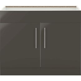 Wiho-Küchen wiho Küchen Spülenschrank Cali 100 cm breit, ohne Arbeitsplatte, grau