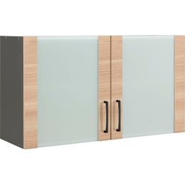 Wiho-Küchen wiho Küchen Glashängeschrank Esbo Front mit Glaseinsatz, beige