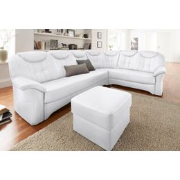 exxpo - sofa fashion Ecksofa Isabel, mit Federkern, wahlweise mit Bettfunktion und Bettkasten, weiß
