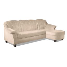 Home Affaire Ecksofa Budapest L-Form, wahlweise mit Bettfunktion, mit Recamiere oder Ottomane, beige