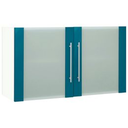 Wiho-Küchen wiho Küchen Glashängeschrank Flexi2 Breite 100 cm, blau|weiß
