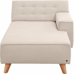 Tom Tailor HOME Recamiere NORDIC CHIC, im Retrolook, Füße Buche natur, Recyclingstoff REC, beige