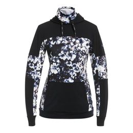 Roxy Kapuzensweatshirt &raquo;Winter Valley&laquo; Black Black Flowers S S Material: Trikot-Stoff aus Polyester und...