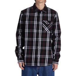 DC Shoes Langarmhemd »Marshal« Black/ Red Plaid S - US-Größen US-Größen S Stoff: Flanellstoff aus Baumwolle [60 g/m2]