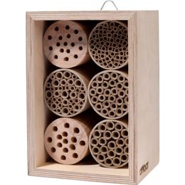 Dobar Gro&szlig;e Profi-Wildbienen-Nisthilfe 6 versch. F&uuml;llungen mit Schutzrahmen - versch. Ausf&uuml;hrungen