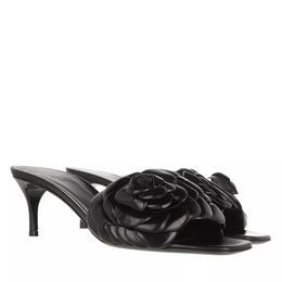 Valentino Garavani Slipper & Pantoletten - Atelier Flat Sandals Leather - in schwarz - Slipper & Pantoletten für Damen
