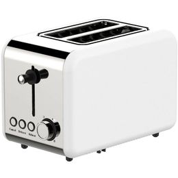 Schäfer Toaster Retro 2-ScheibenToaster Toastautomat 850 Watt Weiß