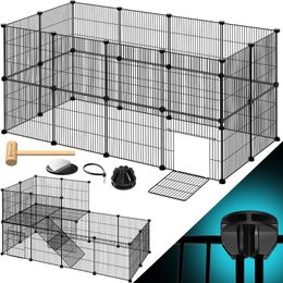 Kesser - Freigehege Gittergehege für Kaninchen aus Metallgitter xxl inkl. Tür Kleintiergehege Meerschweinchen Gehege Freilauf Kleintierkäfig