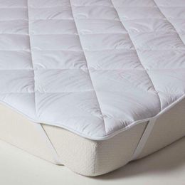 Homescapes - Premium Matratzen-Topper 140 x 200 cm aus dicht gefüllter Baumwolle - Weiß