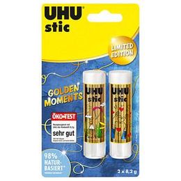 2 UHU stic GOLDEN MOMENTS Klebestifte 2x 8,2 g