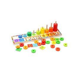 TOPBRIGHT Wooden Learning Game Counting Rings 56dlg.