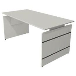 Kerkmann Form 4 Schreibtisch Rechteckig Hellgrau Wange 1.600 (B) x 800 (T) x 760 (H) mm