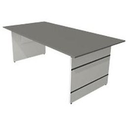 Kerkmann Form 4 Schreibtisch Rechteckig Graphit Wange 2.000 (B) x 1.000 (T) x 760 (H) mm
