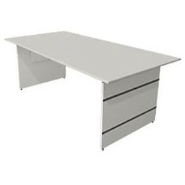 Kerkmann Form 4 Schreibtisch Rechteckig Hellgrau Wange 2.000 (B) x 1.000 (T) x 760 (H) mm