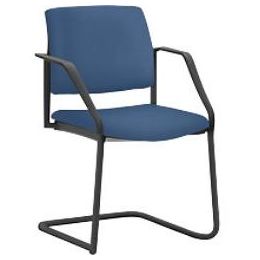 mayer Sitzmöbel mayer sitzmöbel Stapelstuhl Stoff Fixierte Armlehnen Blau 2518 590 x 560 x 830 mm 2 Stück
