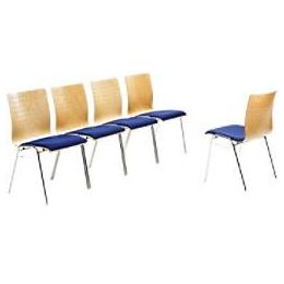 mayer Sitzmöbel mayer sitzmöbel Stapelstuhl Stoff Medium-Blau 2118 530 x 540 x 830 mm 2 Stück