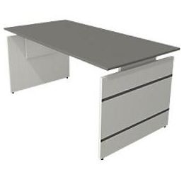 Kerkmann Form 4 Schreibtisch Rechteckig Graphit Wange 1.600 (B) x 800 (T) x 760 (H) mm