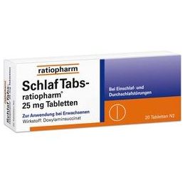 Schlaf TABS-ratiopharm 25 mg Tabletten 20 St