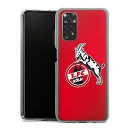 DeinDesign Handyhülle 1. FC Köln Offizielles Lizenzprodukt EffZeh 1. FC Köln rot, Xiaomi Redmi Note 11 4G Silikon Hülle Bumper Case Handy Schutzhülle