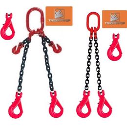 TRIZERATOP Anschlagkette Anschlagkette 2-Str., 6mm, 1,6t + S-Haken 2m + KK