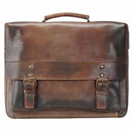 Jost Ranger Aktentasche Leder 40 cm Laptopfach cognac