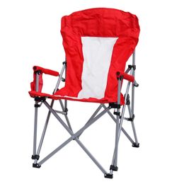Campingstuhl MCW-L50, Klappstuhl Anglerstuhl Regiestuhl, waschbar Schutzh&uuml;lle Stahl Stoff/Textil ~ rot