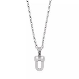 Emporio Armani Halsketten - Stainless Steel Pendant Necklace - in silber - Halsketten für Unisex