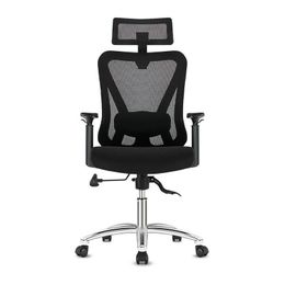 Durrafy Bürostuhl,ergonomischer Schreibtischstuhl,Chefsessel (Drehstuhl,90° bis 130° Wippfunktion,leise Rollen),verstellbare