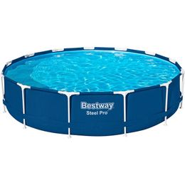 Bestway Steel Pro™ Solo Pool ohne Zubehör ø 396 x 84 cm, dunkelblau, rund - Blau