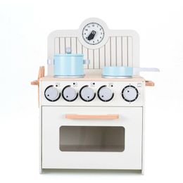 Robincool - Spielküche Montessori mit Backofen Little Chef 36x26x46,5 cm aus Ökologische Holz mit Uhr und Zubehör