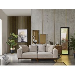 JVmoebel 3-Sitzer Sofa 3 Sitzer weiß Stoff Wohnzimmer Luxus Möbel Couch Neu Modern