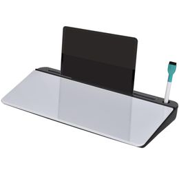 Vinsetto Desktop-Memoboard Tisch-Organizer Whiteboard Memoboard für Schreibtisch mit Tablettenständer Schreib