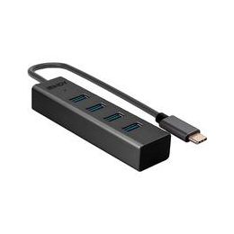 Lindy 4 Port USB 3.2 Gen 1 Typ C, USB-Hub Gerätetyp: USB-Hub Anschlüsse: 4x USB-A 3.2 (5 Gbit/s)