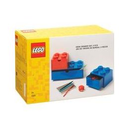 LEGO Schreibtischschubladen 3er Set , Aufbewahrungsbox rot/blau Typ: Kiste Geeignet für: Spielzeug Material: Polypropylen