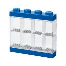 LEGO Minifiguren Vitrine blau, Aufbewahrungsbox blau/transparent, transparent Typ: Kiste Geeignet für: Spielzeug Material: Polycarbonat