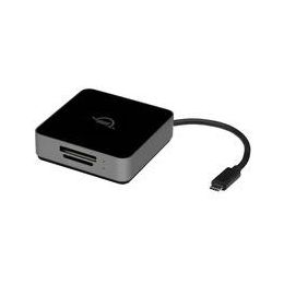 OWC Atlas Dual CFexpress + SD Card Card Reader, Kartenleser aluminium Karten: CFexpress, SD, SDHC, SDHC-UHS-I, SDXC Anschluss: 1x USB-C 3.2 Gen 2 (10 Gbit/s) Bauform: extern