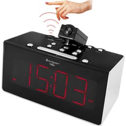 Soundmaster FUR6005 Funkgesteuertes Uhrenradio mit Projektion & IR-Sensor